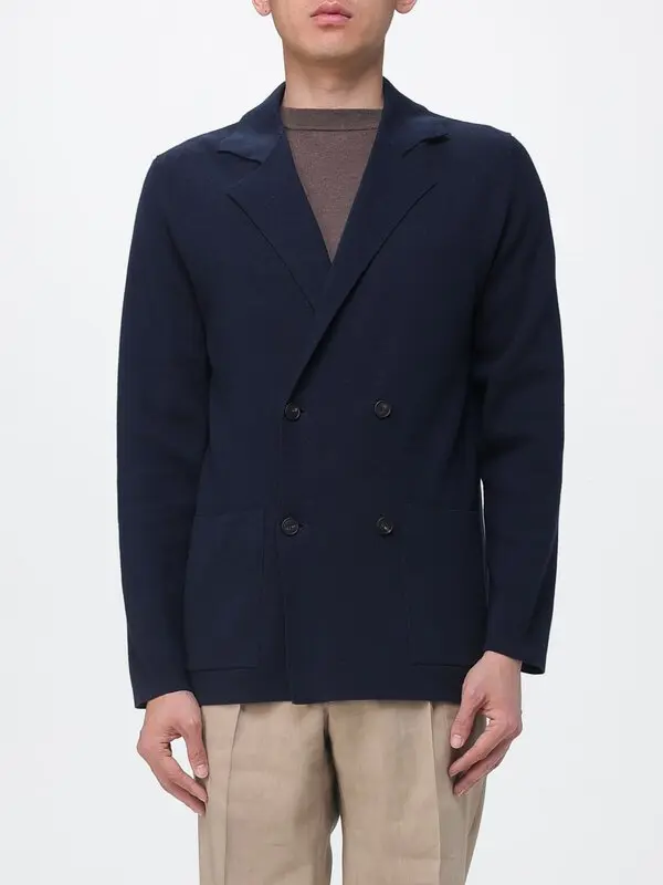 Tagliatore Double-breasted Cotton Blazer - Blue