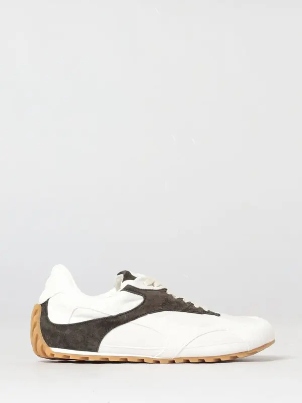 Bottega Veneta Orbit Nylon And Suede Low-top Sneakers - White