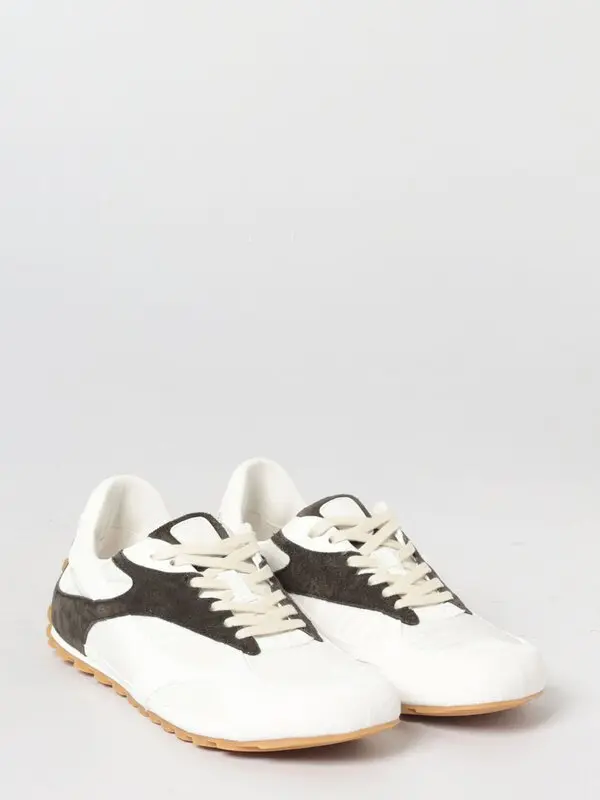 Bottega Veneta Orbit Nylon And Suede Low-top Sneakers - White