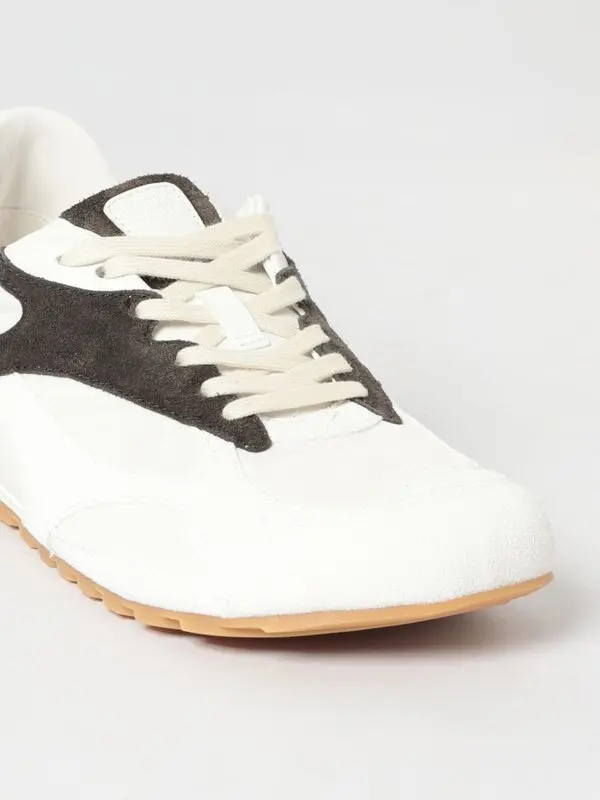 Bottega Veneta Orbit Nylon And Suede Low-top Sneakers - White