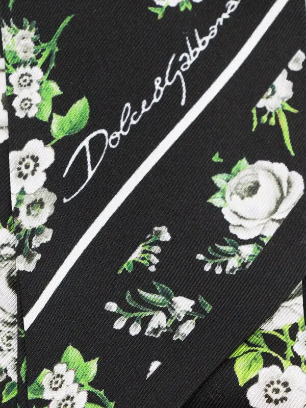 Dolce & Gabbana Silk Scarf With Floral Print