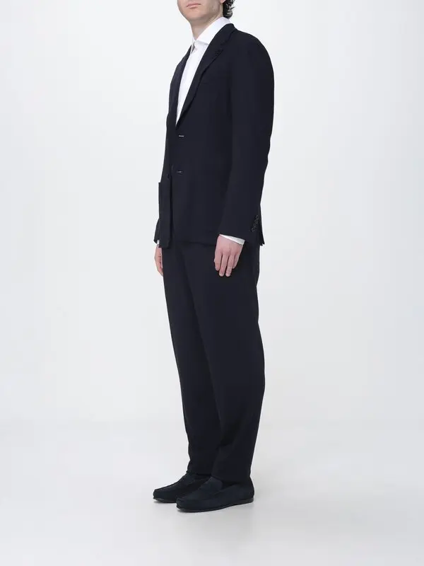 LARDINI Single-breasted Wool Dress - Blue