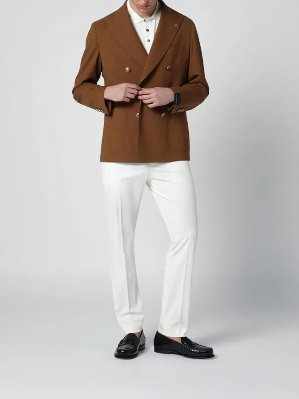Tagliatore Double Breasted Blazer - Brown