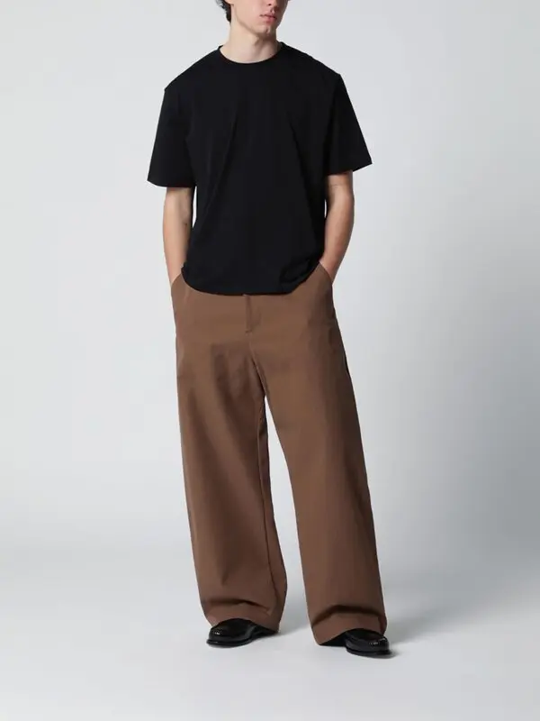 Studio Nicholson Wide Leg Trousers - Coffee