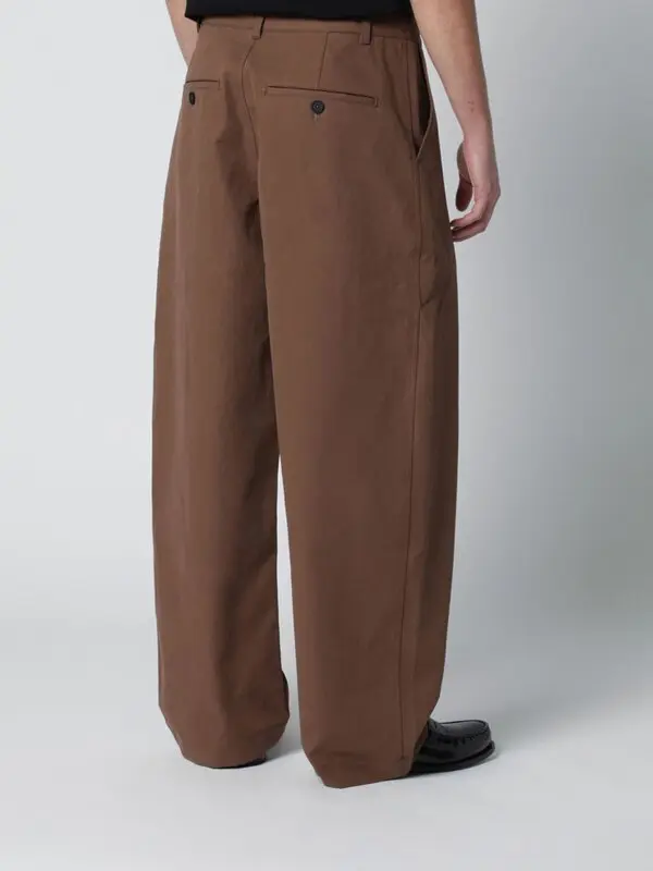 Studio Nicholson Wide Leg Trousers - Coffee