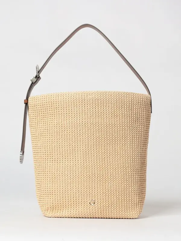 Pinko Woven Shoulder Bag With Buckled Strap