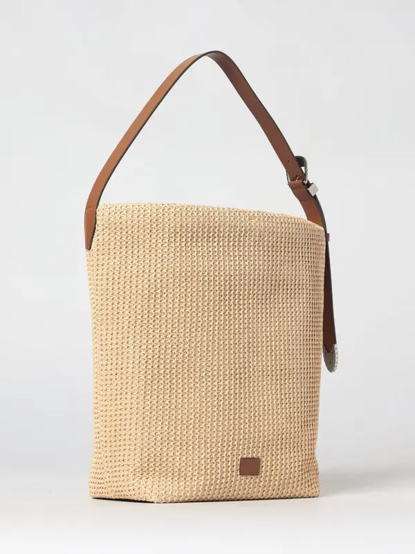 Pinko Woven Shoulder Bag With Buckled Strap