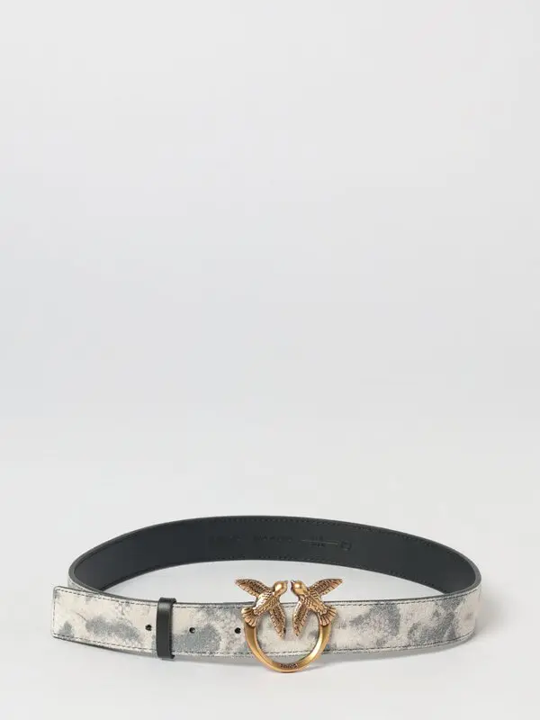 Pinko Belt With Bird Buckle - Ivory