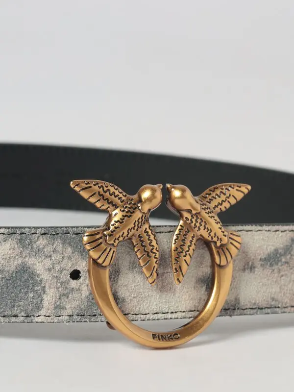 Pinko Belt With Bird Buckle - Ivory