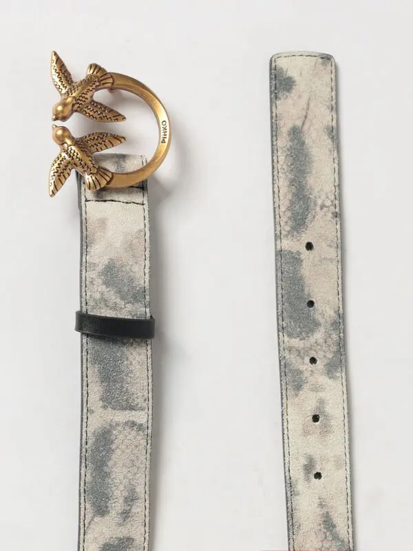 Pinko Belt With Bird Buckle - Ivory