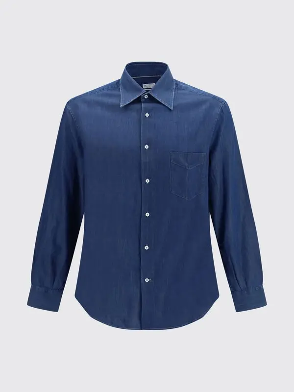 Brunello Cucinelli Cotton Casual Shirt - Denim