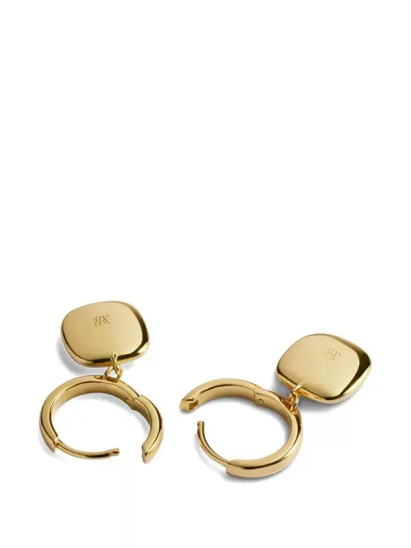 Monica Vinader Gemdrop Hoop Earrings With Blue Topaz