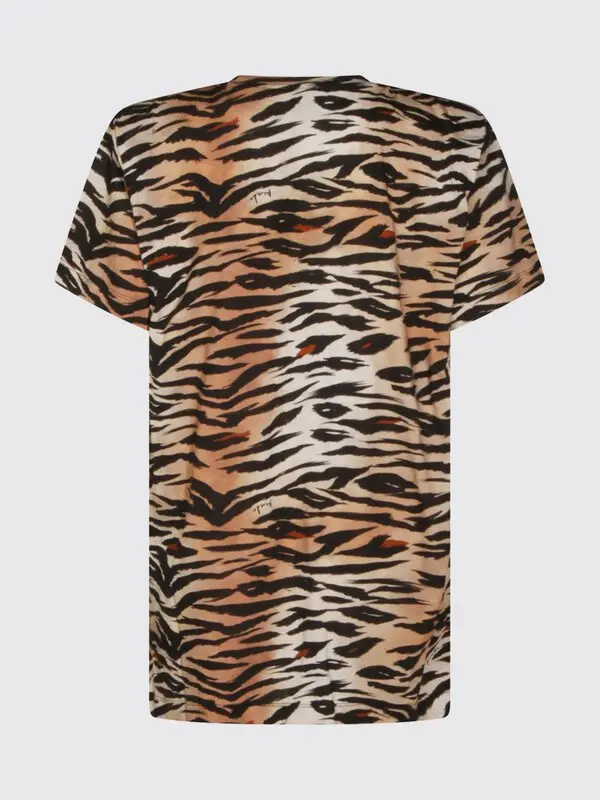 Pinko Slim Fit Cotton T-shirt With Zebra Print