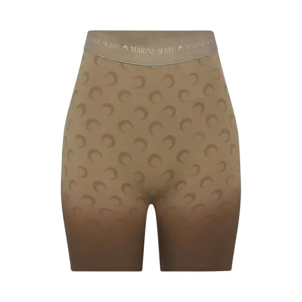 MARINE SERRE Faded Moon Print Mini Shorts