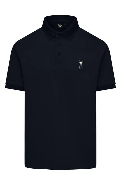 EASTSIDE GOLF Core Cotton Blend Piqué Polo - Black