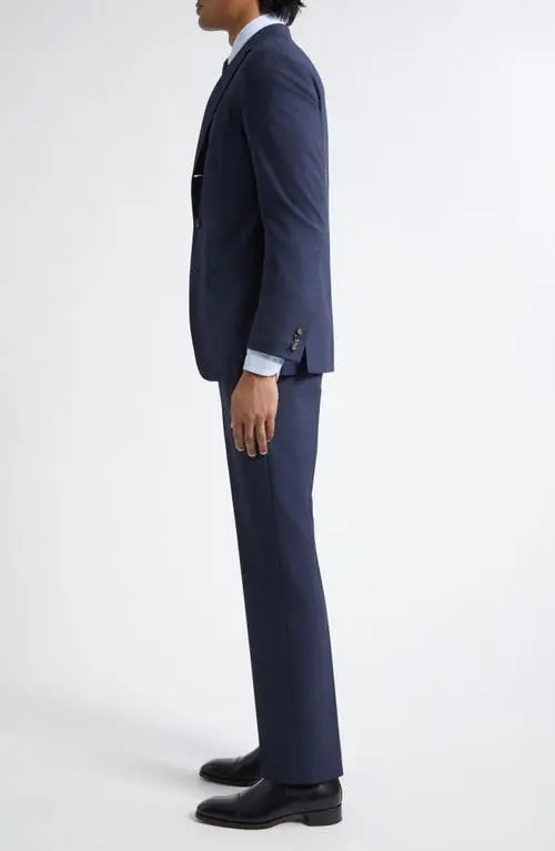 J. MUESER Waverly Indigo High Twist Virgin Wool Suit