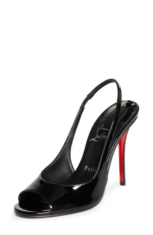 CHRISTIAN LOUBOUTIN Sofia Z Peep Toe Slingback Pump - Black