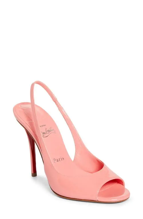 CHRISTIAN LOUBOUTIN Sofia Z Peep Toe Slingback Pump - Grapefruit