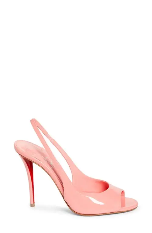 CHRISTIAN LOUBOUTIN Sofia Z Peep Toe Slingback Pump - Grapefruit