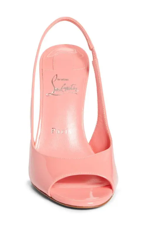 CHRISTIAN LOUBOUTIN Sofia Z Peep Toe Slingback Pump - Grapefruit