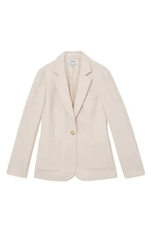 REISS Soren Wool Blend Blazer - Cream