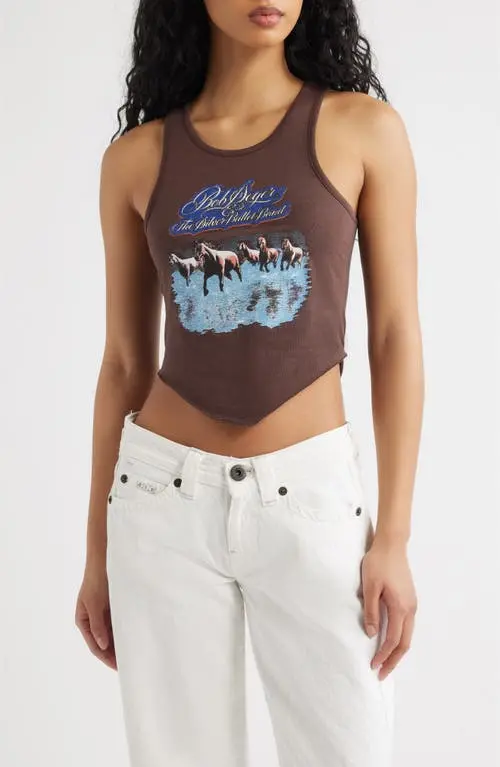 MERCH TRAFFIC Bob Seger Graphic Cropped Tank