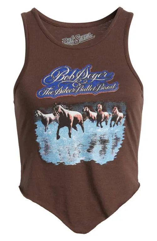 MERCH TRAFFIC Bob Seger Graphic Cropped Tank