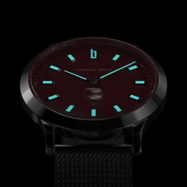Lilienthal Berlin Huxley Ii Crimson Mesh Watch - Red