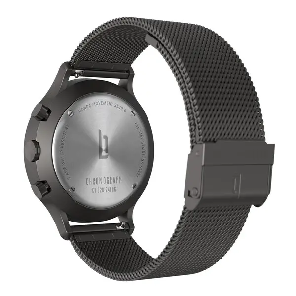 Lilienthal Berlin Chronograph Meteorite I Mesh Anthracite Matte