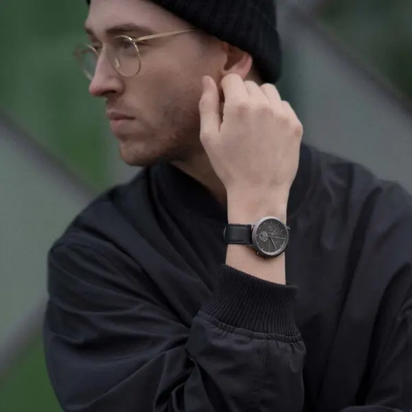 Lilienthal Berlin Chronograph Meteorite I Mesh Anthracite Matte