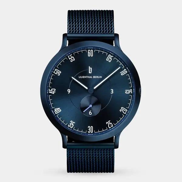 Lilienthal Berlin 1 All Mesh Matte Watch - Blue