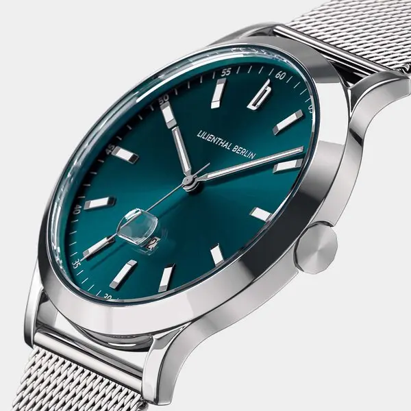 Lilienthal Berlin Huxley Ii Stainless Steel Mesh Strap Watch - Green