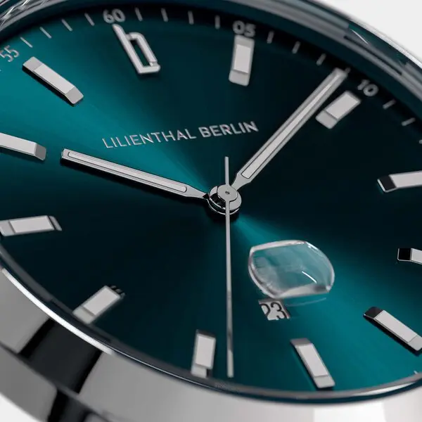 Lilienthal Berlin Huxley Ii Stainless Steel Mesh Strap Watch - Green
