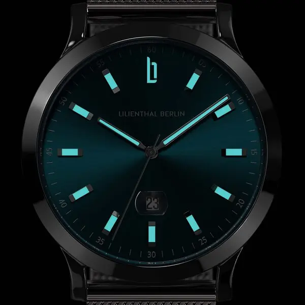 Lilienthal Berlin Huxley Ii Stainless Steel Mesh Strap Watch - Green