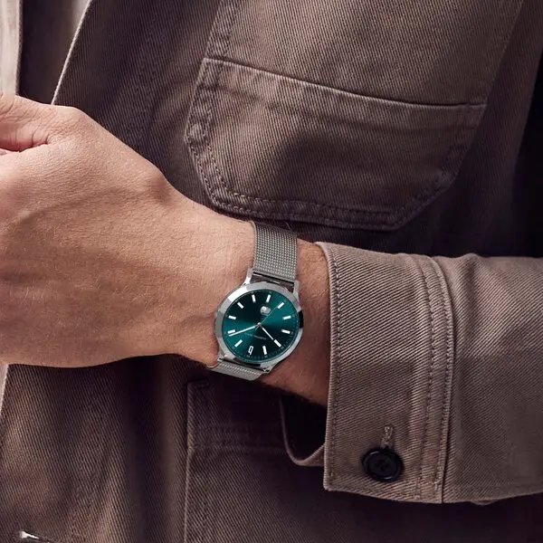 Lilienthal Berlin Huxley Ii Stainless Steel Mesh Strap Watch - Green