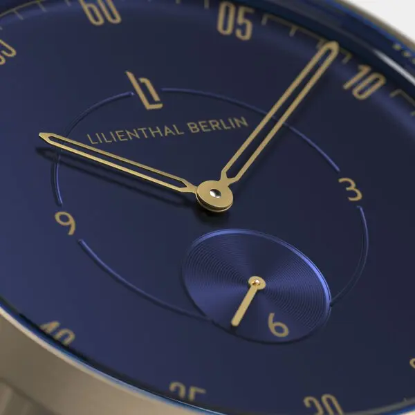 Lilienthal Berlin Gold Mesh Watch - Blue