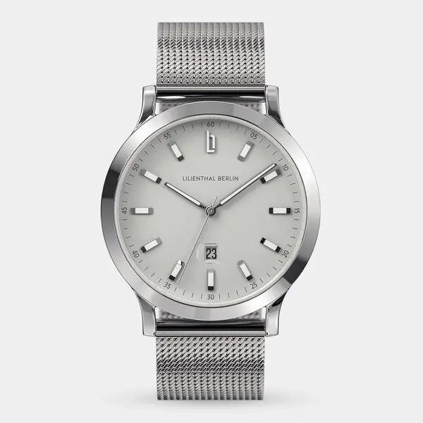 Lilienthal Berlin Huxley Ii Mesh Watch - White
