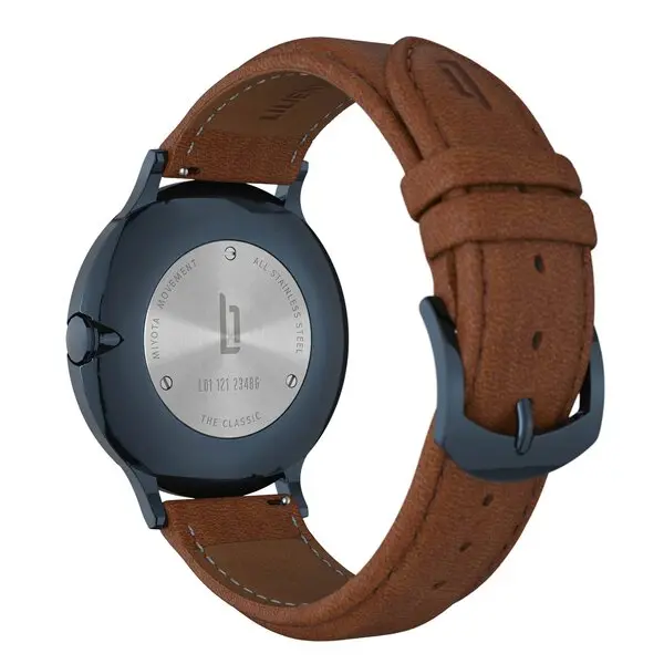 Lilienthal Berlin The Classic Rose Gold Leather Watch - Blue