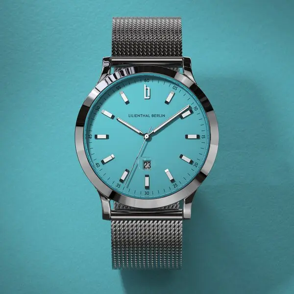 Lilienthal Berlin Huxley Ii Round Stainless Steel Watch - Blue