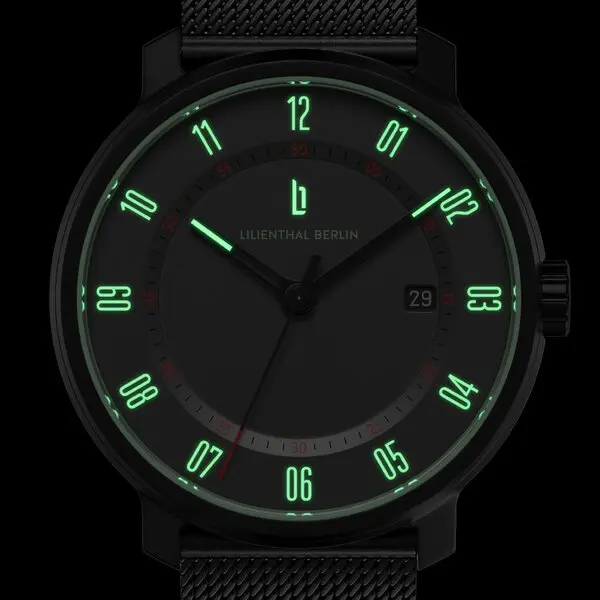 Lilienthal Berlin Automatic Watch With Mesh Strap - Gray