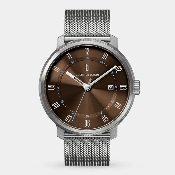 Lilienthal Berlin Automatic Stainless Steel Mesh Strap Watch - Brown