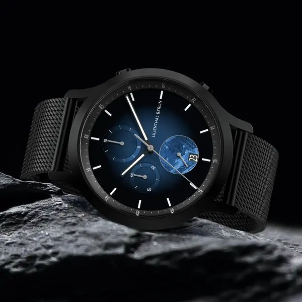 Lilienthal Berlin Chronograph Meteorite Flare Mesh Black Matte