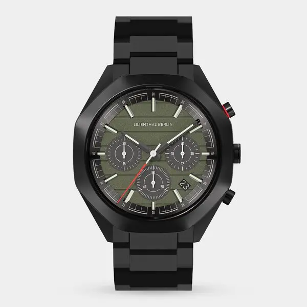 Lilienthal Berlin Octachrono Chronograph Watch - Green
