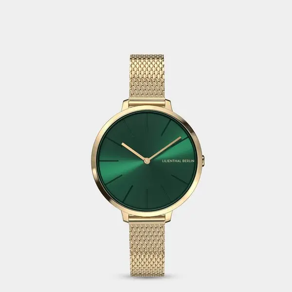 Lilienthal Berlin Rosalux Gold Emerald Mesh Watch - Green