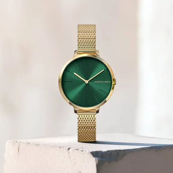 Lilienthal Berlin Rosalux Gold Emerald Mesh Watch - Green