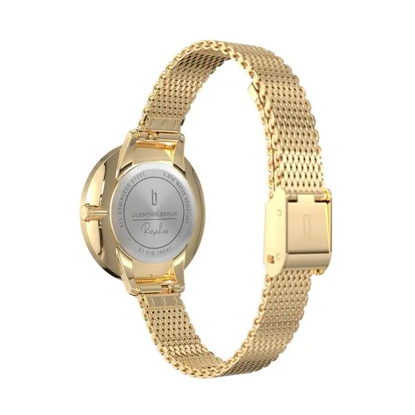 Lilienthal Berlin Rosalux Gold Emerald Mesh Watch - Green