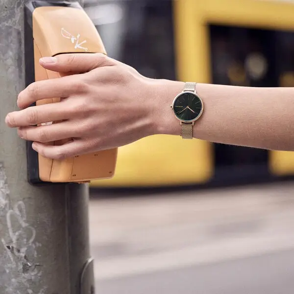 Lilienthal Berlin Rosalux Gold Emerald Mesh Watch - Green