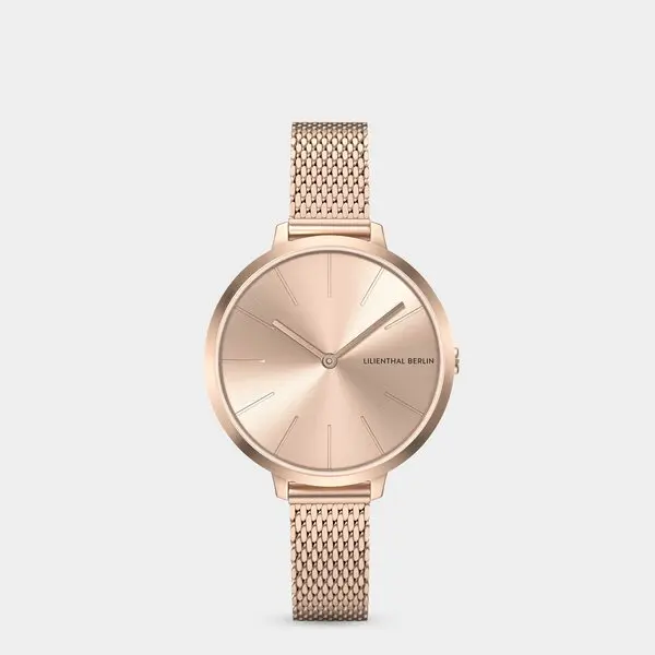 Lilienthal Berlin Rosalux Rose Bloom Mesh Watch - Gold