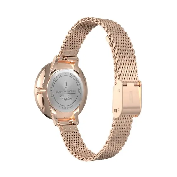 Lilienthal Berlin Rosalux Rose Bloom Mesh Watch - Gold