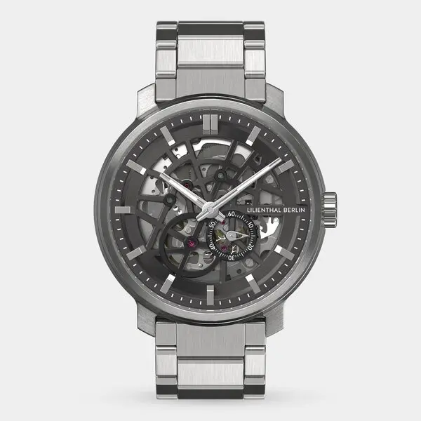 Lilienthal Berlin Neolux Skeleton Automatic Stainless Steel Watch - Gray